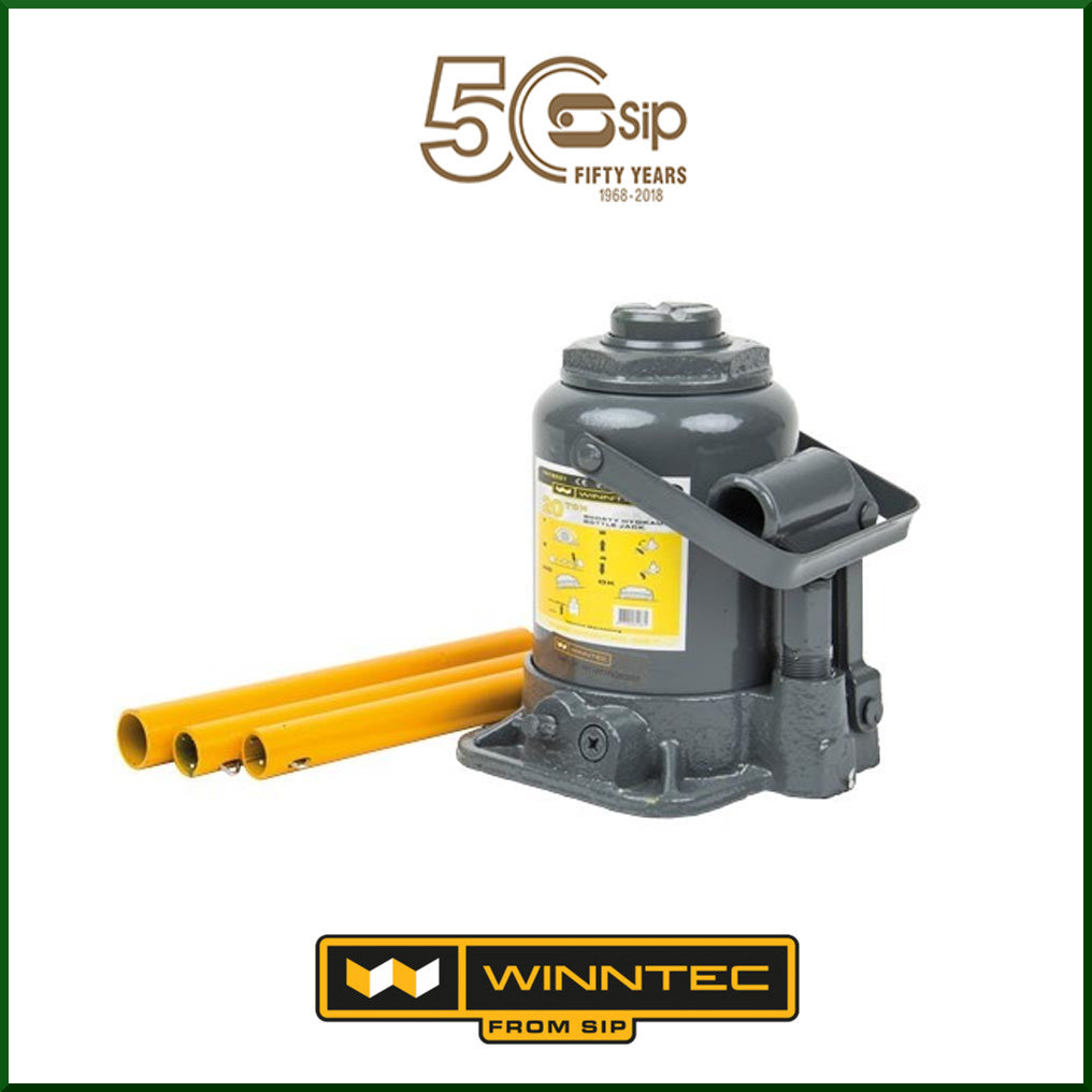 09833 Winntec 20 Ton Low Profile Bottle Jack - 60Mm Screw Extension ...