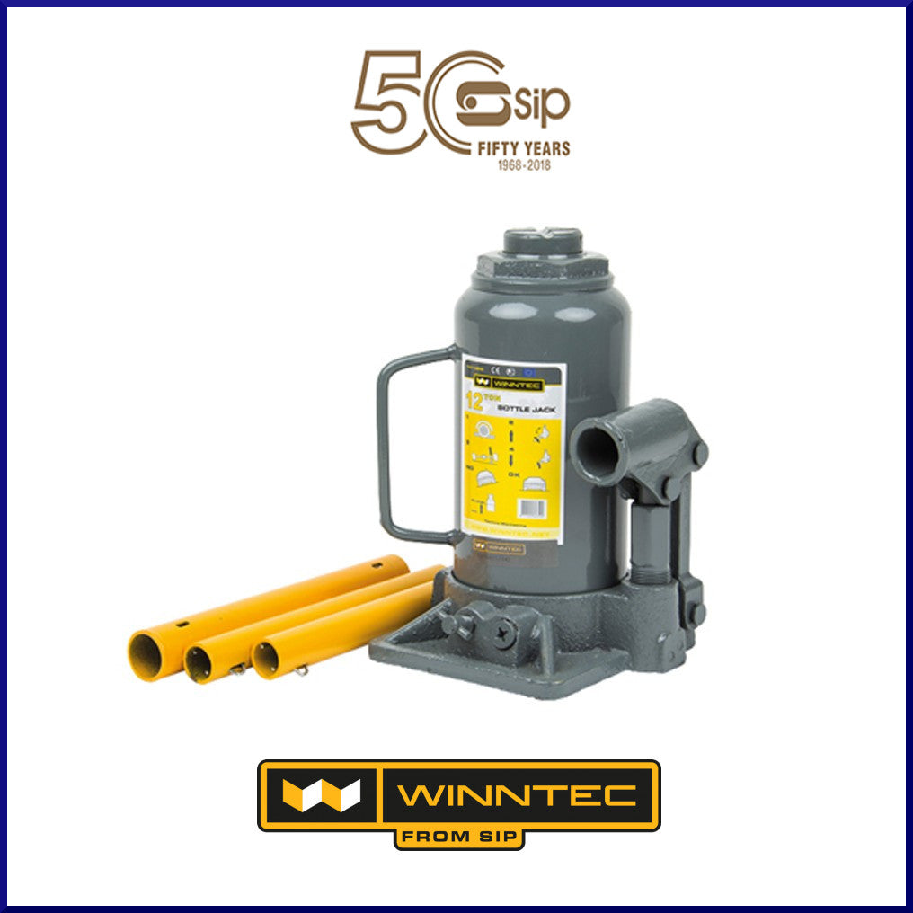 09843 Winntec 12 Ton Low Profile Bottle Jack - 60Mm Screw Extension ...